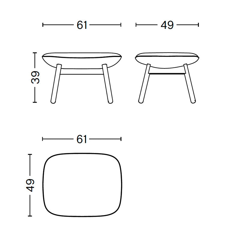 Hay Uchiwa Footstool – Innes