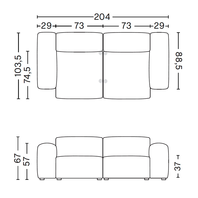 Hay Mags Soft 2 Seater Sofa Low Armrest – Innes