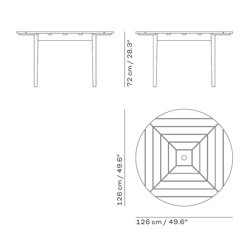 Skagerak Drachmann Outdoor Dining Table Round – Innes