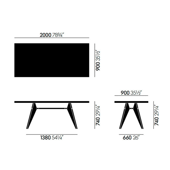 Vitra EM Dining Table HPL Laminate – Innes