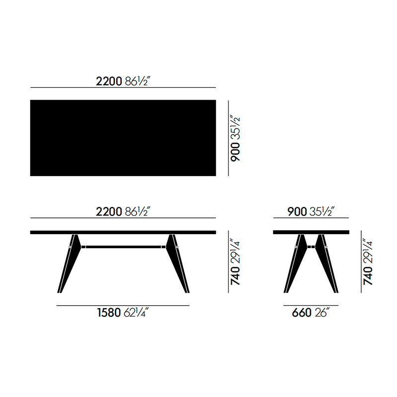 Vitra EM Dining Table HPL Laminate – Innes